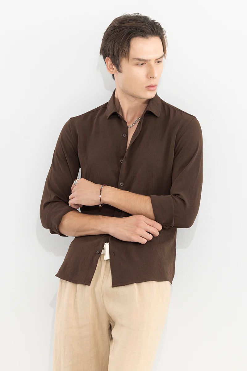 Old Money Linen Shirt Brown – FineLegends